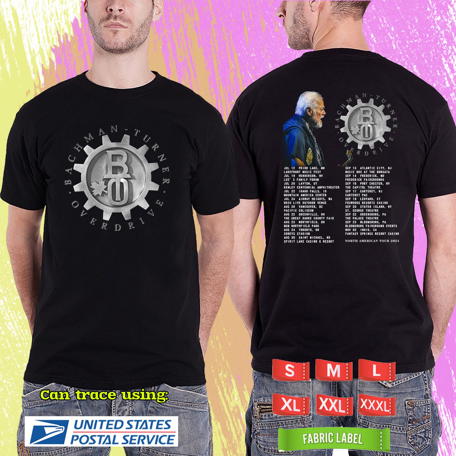 BTO TOUR 2024. BTO TOUR. BTO. BLACK TSHIRT UNISEX CODE RDF01