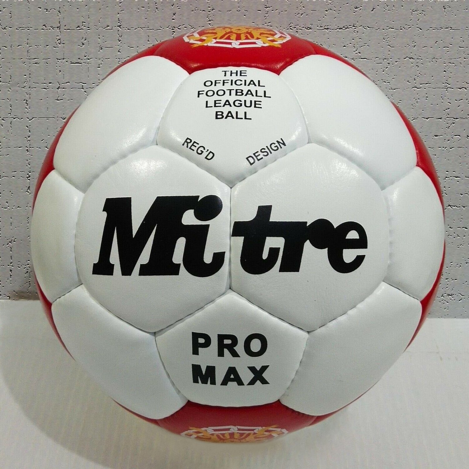 MITRE PRO MAX OFFICIAL MATCH BALL | ORIGINAL LEATHER SOCCER | OMB 1980 ...