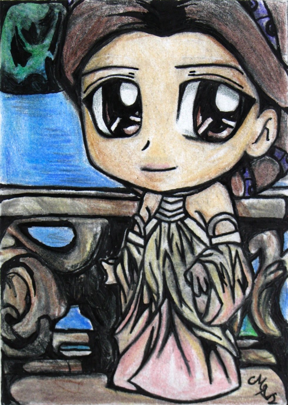 Star Wars Queen Padme Amidala Naboo Lake Retreat Japanese Anime Art ...