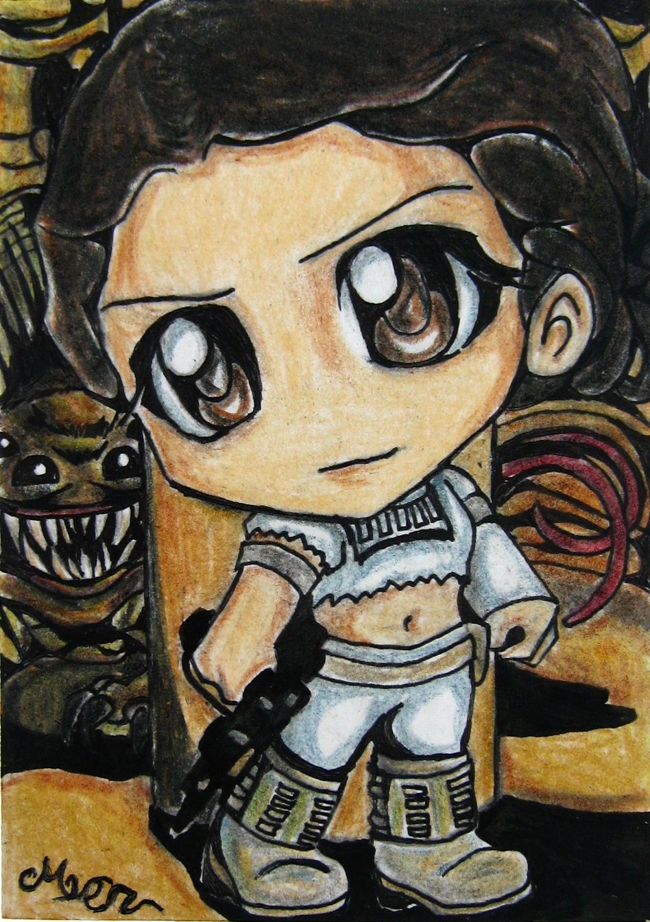 Star Wars Padme Amidala & Nexu Geonosis Japanese Anime Art Original ...