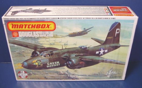 Matchbox model airplane kit vintage 1983 1/72nd scale Douglas Boston IV ...