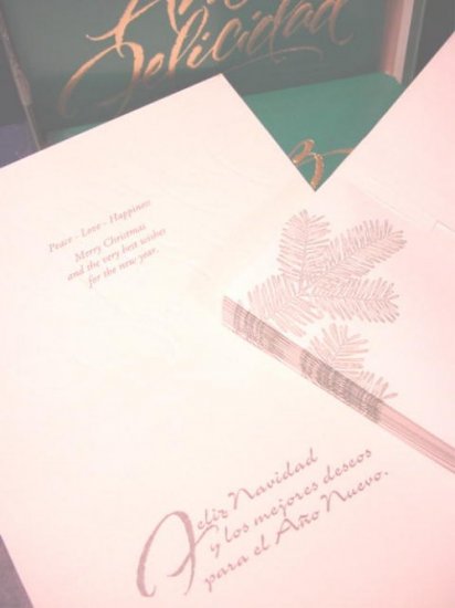 Christmas greeting cards Spanish Paz Amor Felicidad boxed 18 Paper ...