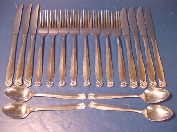 Nasco Silver vintage stainless steel Guilden Japan 19 dinner forks ...