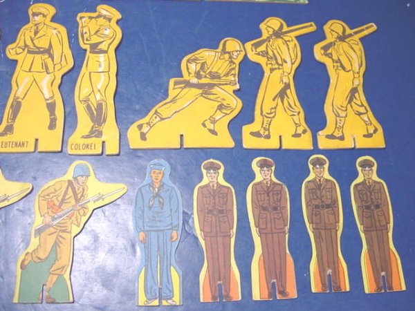 Vintage cardboard toy soldiers military paper doll WWII or WWI U.S. or ...
