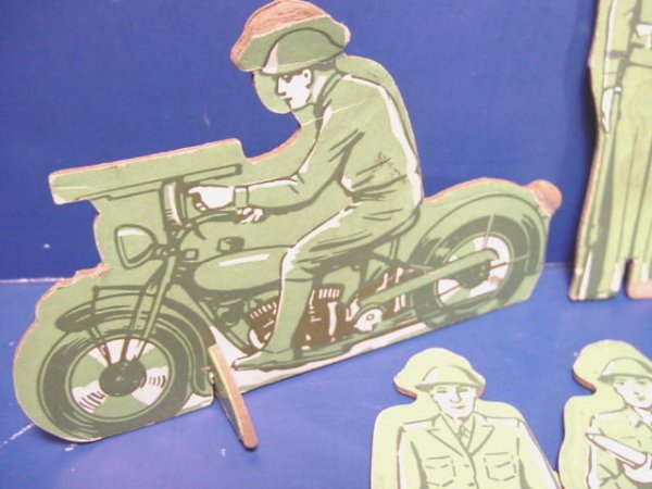 Vintage cardboard toy soldiers military paper doll WWII or WWI U.S. or ...