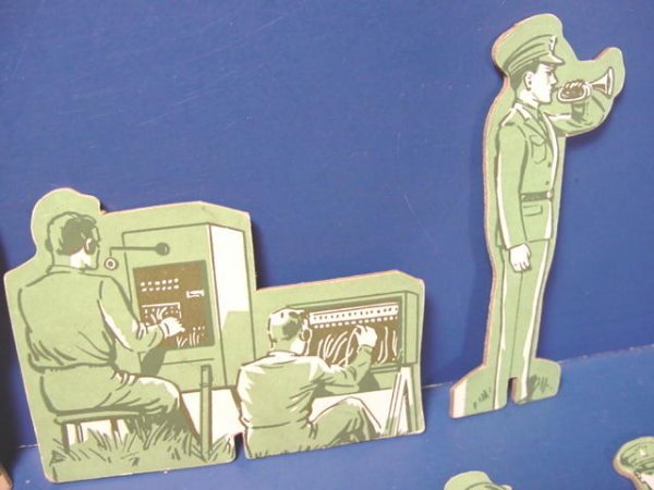 Vintage cardboard toy soldiers military paper doll WWII or WWI U.S. or ...