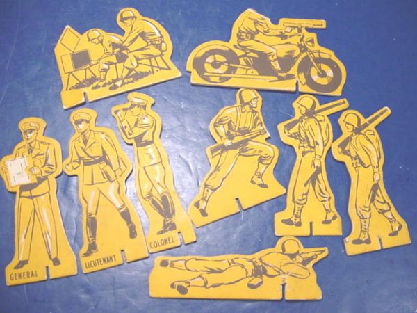 Vintage cardboard toy soldiers military paper doll WWII or WWI U.S. or ...