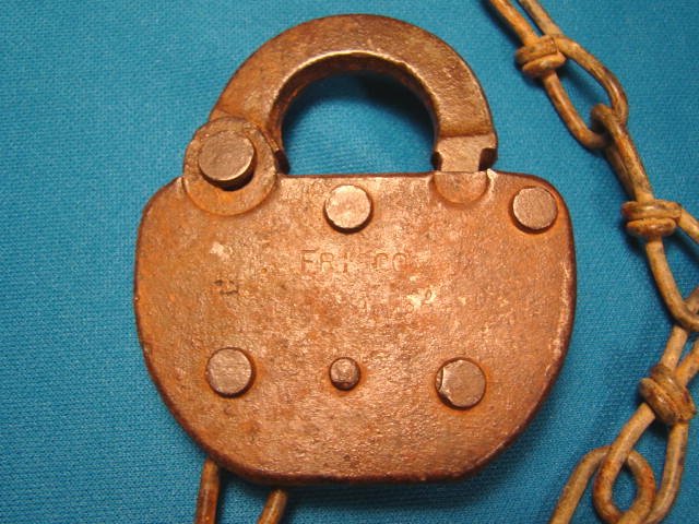 Antique Frisco Railroad Adlake vintage padlock iron steel metal old R.R ...