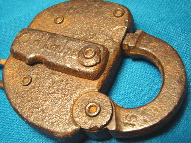 Antique Frisco Railroad Adlake vintage padlock iron steel metal old R.R ...