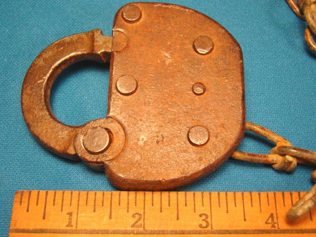 Antique Frisco Railroad Adlake vintage padlock iron steel metal old R.R ...