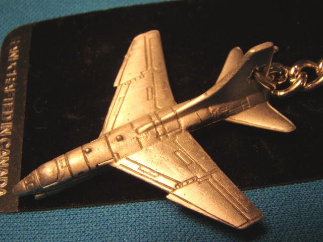 Pewter A-7 Corsair subsonic jet fighter keychain military airplane ...