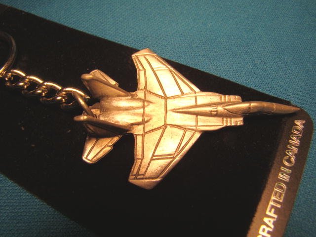 Pewter F-15 Eagle USAF jet fighter keychain military airplane aircraft ...