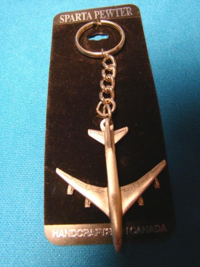 Pewter Boeing 747 airplane Jumbo Jet keychain commercial aircraft USAF ...