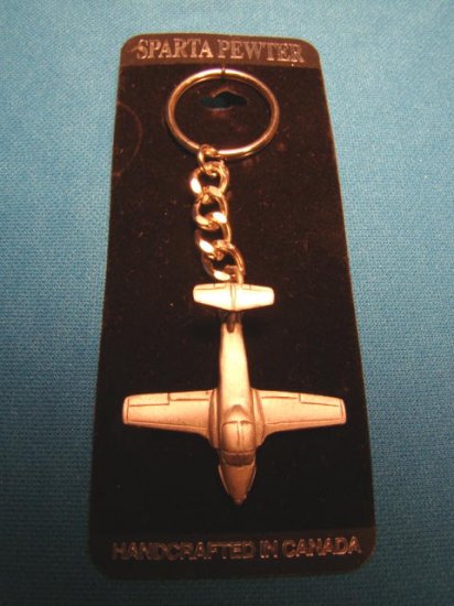 Pewter maybe Beechcraft Airplane keychain t-tail aircraft aviation ...