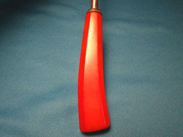 Bakelite cherry red chunky handle ladle Corona stainless steel spoon ...