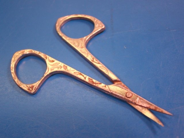 Stork herring bird scissors 1920s figural embroidery sewing baby W.H ...