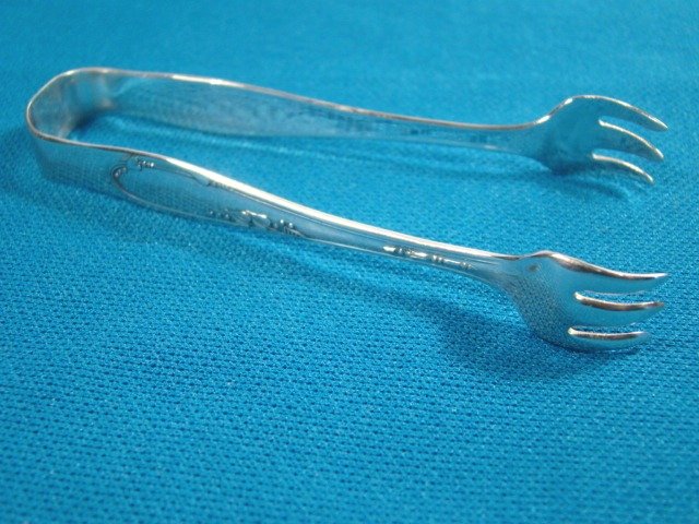 Oneida sugar cube tongs Meadowbrook Heather 1881 Rogers silverplate ...