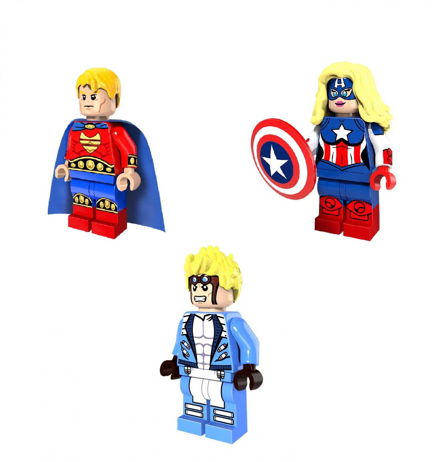 Hyperion Cannonball Female Captain America Minifigures Lego Compatible