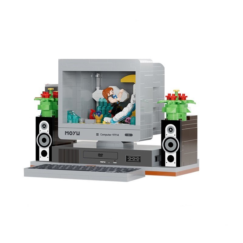 Desktop Computer PC Building Block Toy Lego Compatible Minifigures