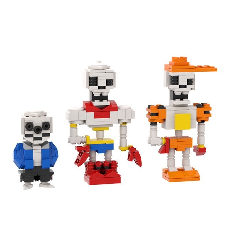 Sans Papyrus Minifigures Lego Compatible Game Set