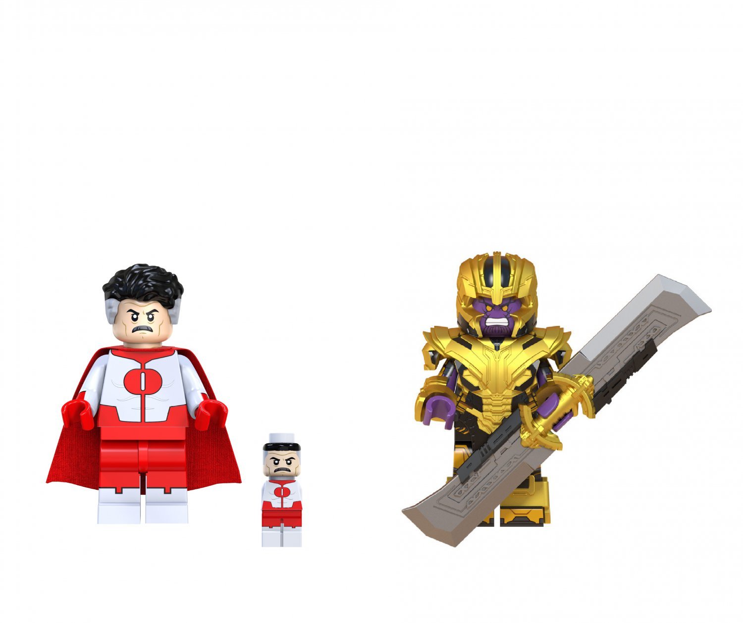 Omni man VS Thanos Minifigures Lego Compatible Super Heroes Set
