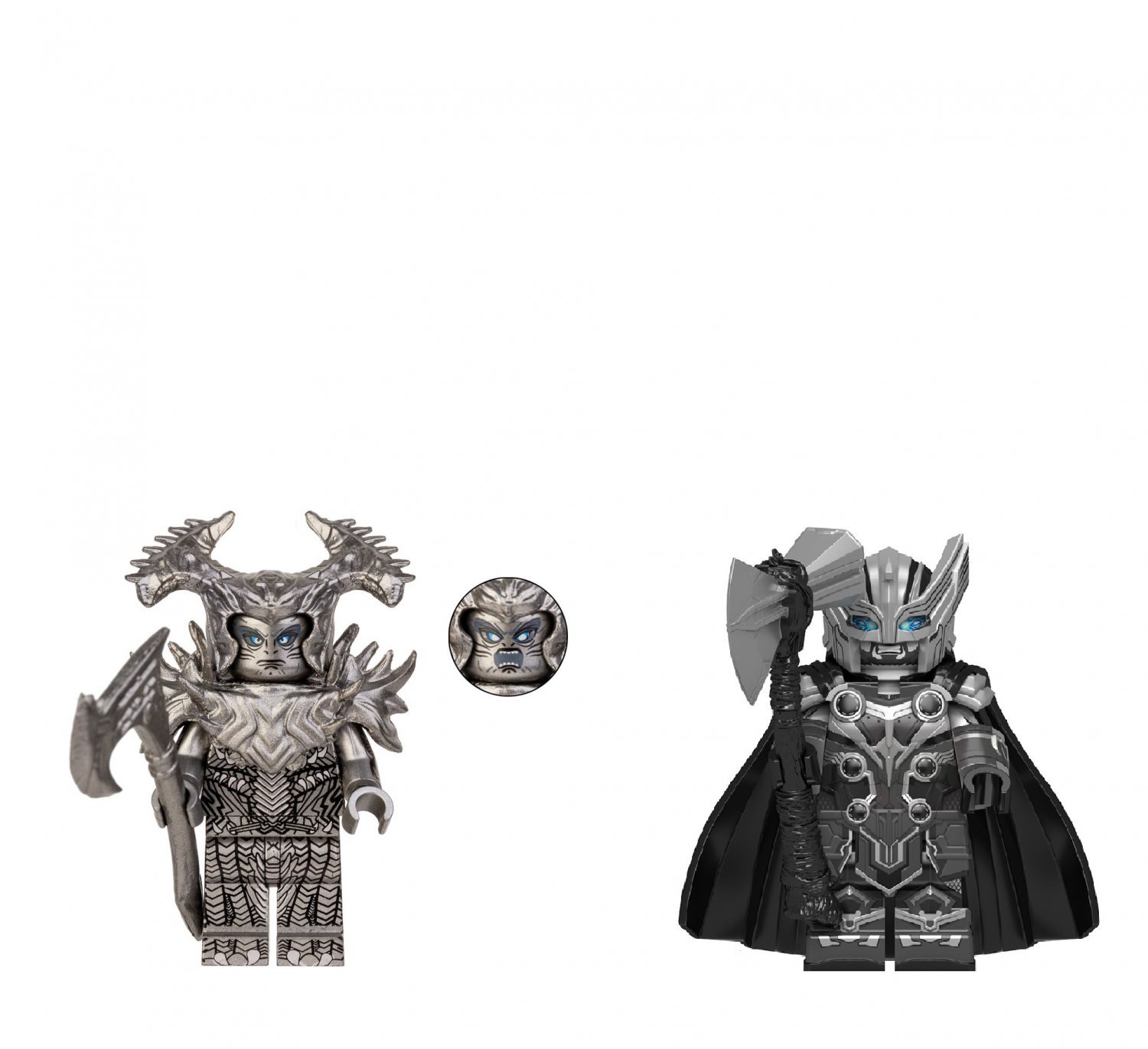 Steppenwolf VS Black Thor Minifigures Lego Compatible Toy
