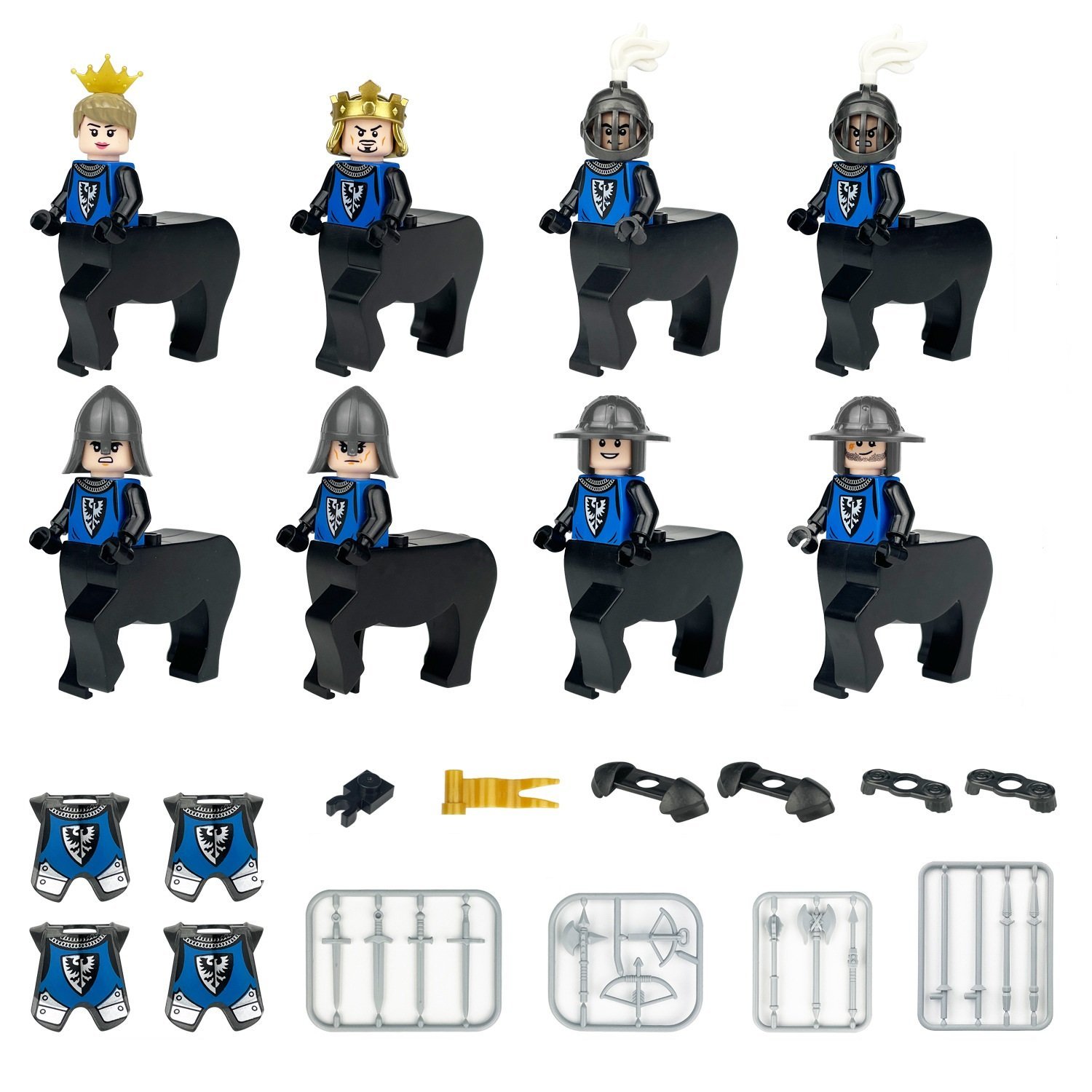 Medieval Knight King Empress Centaur Minifigures Lego Compatible Milit
