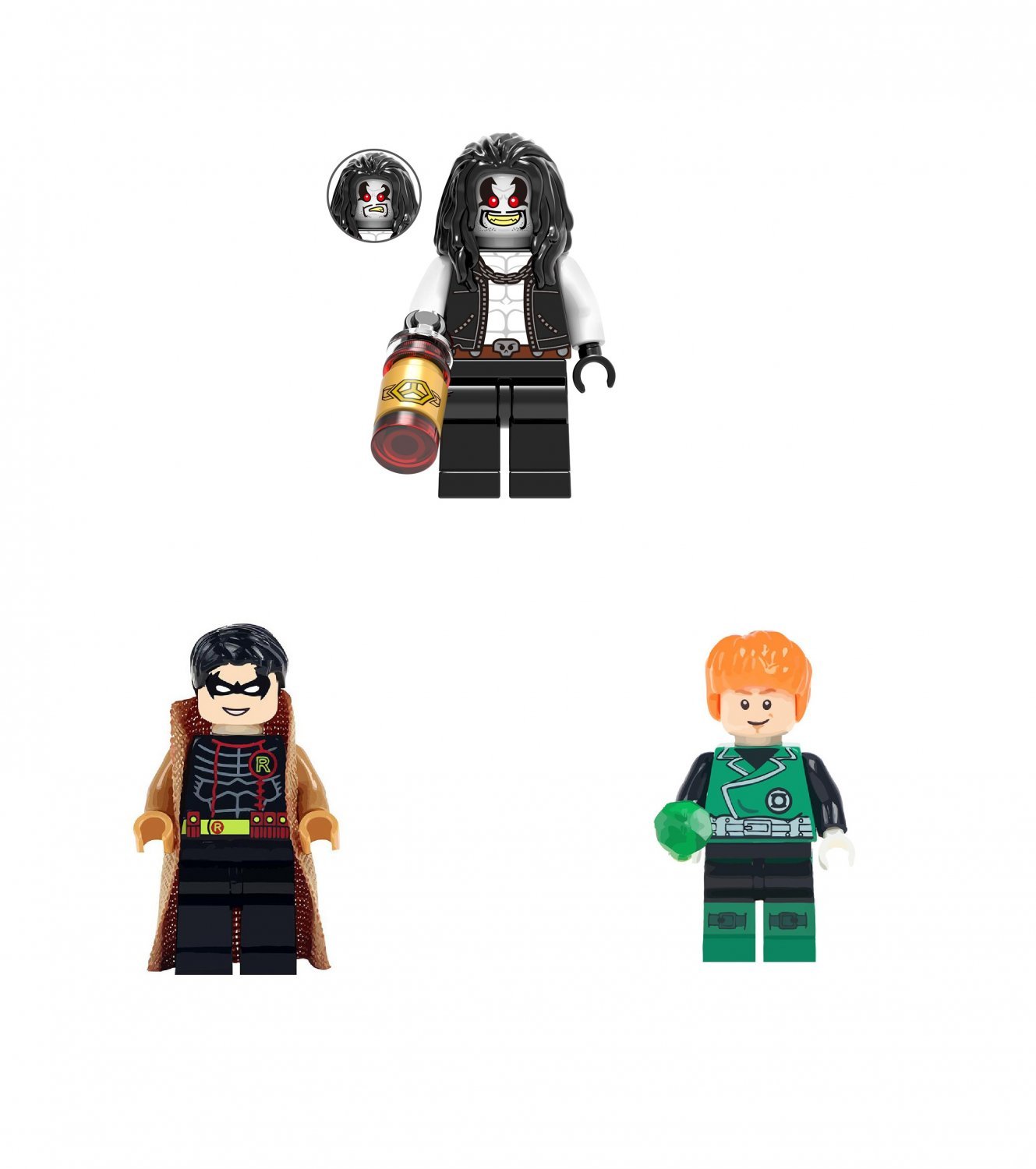 Lobo Green Lantern Robin Minifigures Lego Compatible New Super Heroes