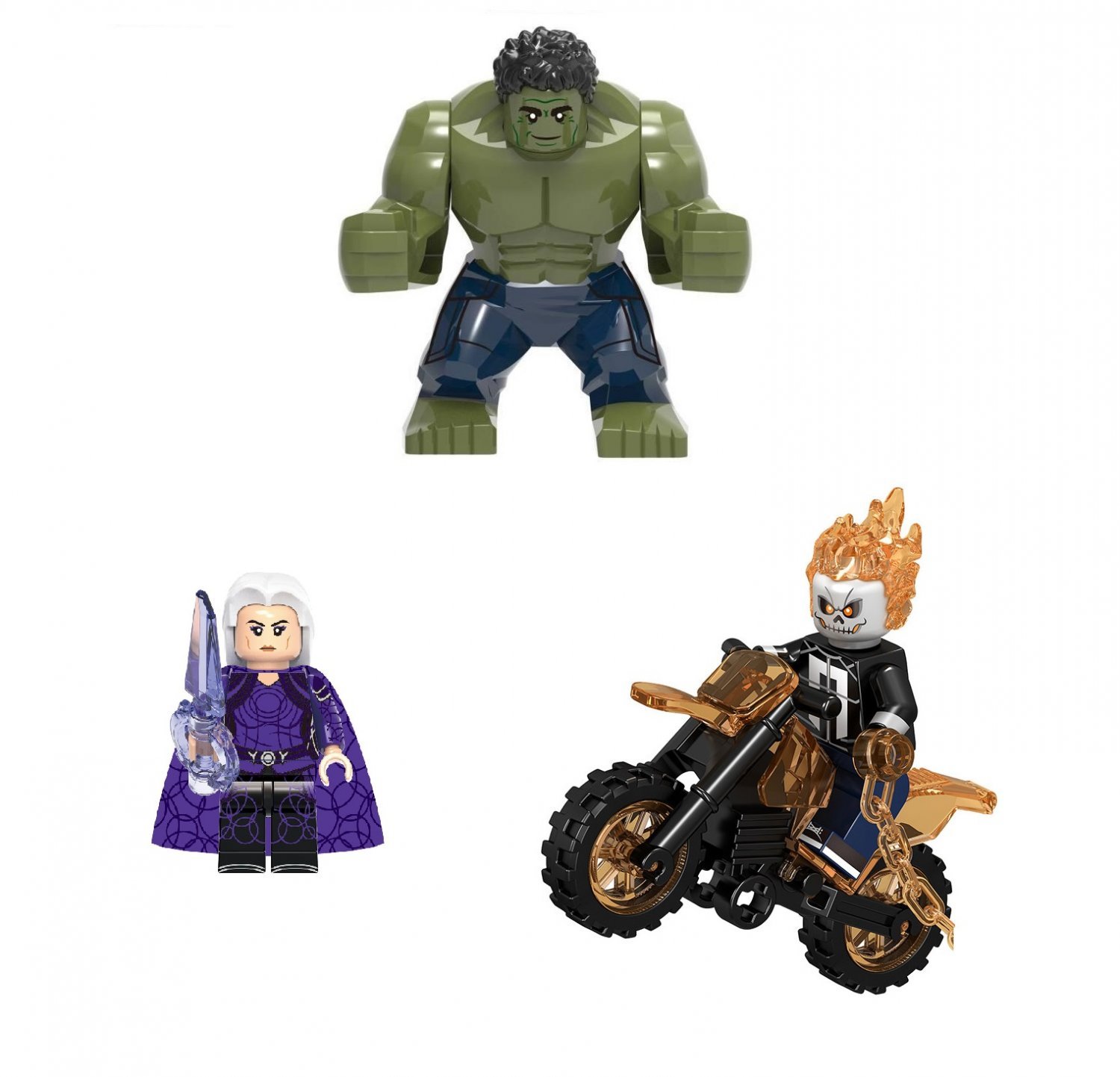 Clea Ghost Rider Hulk Minifigures Lego Compatible Super Heroes Set