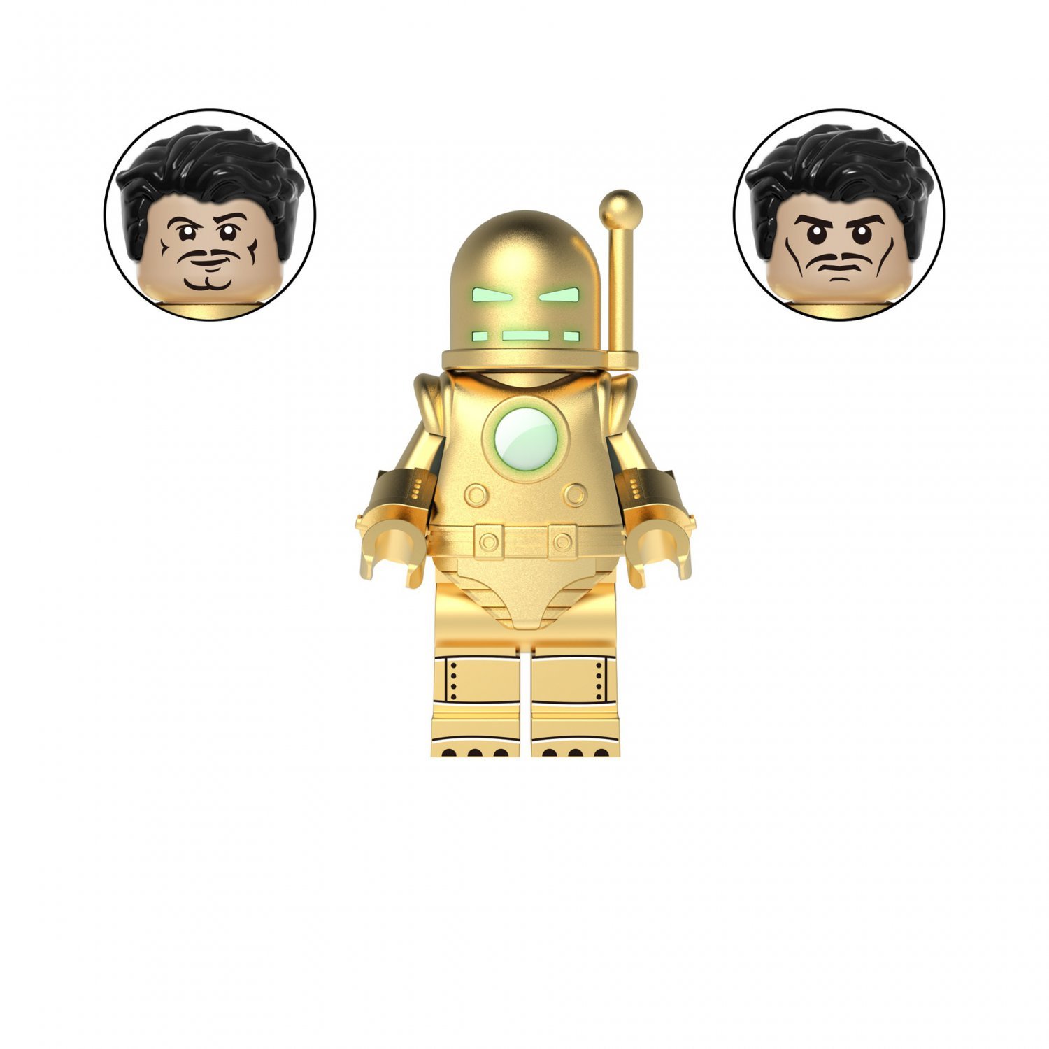 Gold MK1 Iron Man Minifigures Lego Compatible Iron Man Minifigure