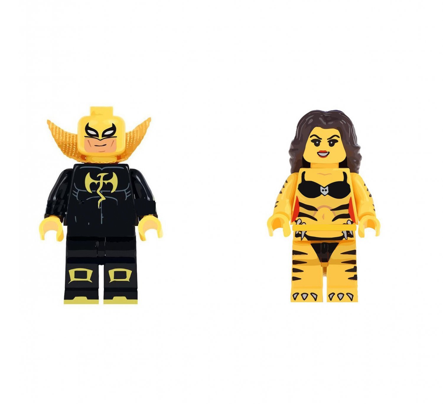 Tigress and Iron Fist Minifigures Lego Compatible Super Heroes Set