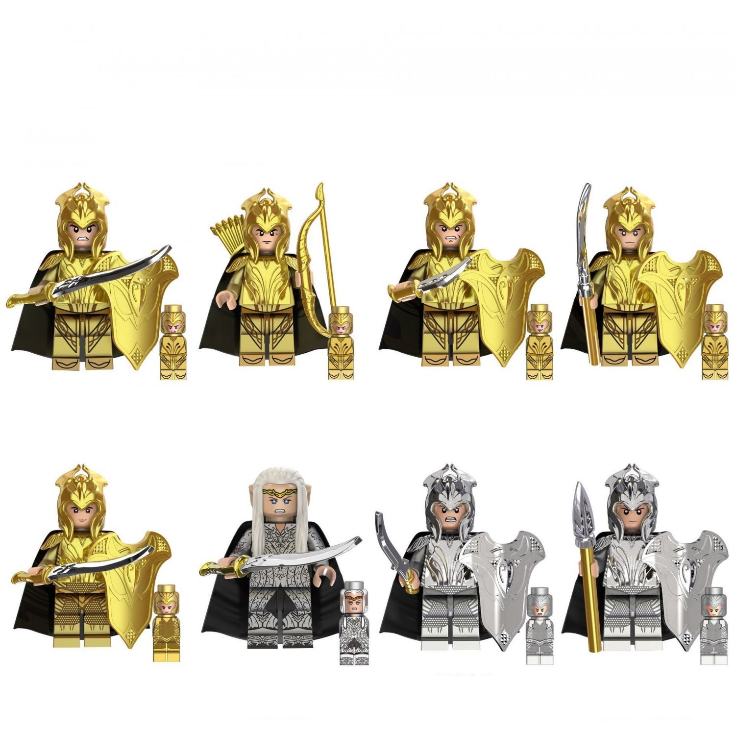 Thranduil Elven Guards Elven Warrior Archer Minifigures Lego Compatibl