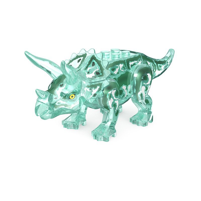 Transparent Triceratops Minifigures Lego Compatible Dinosaur Minifigur