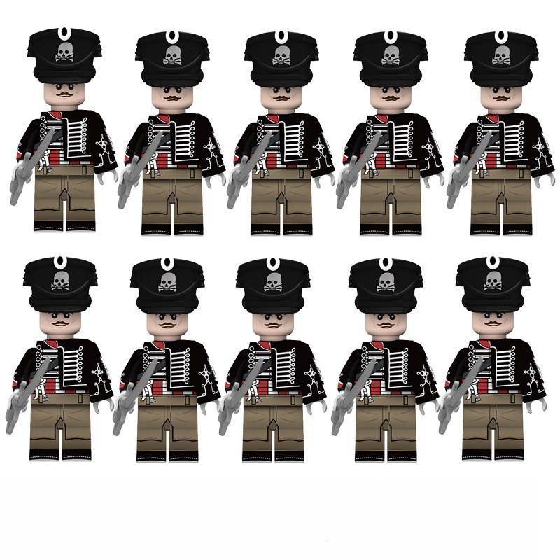 10pcs Prussian Skeleton Hussars Minifigures Lego Compatible Napoleonic
