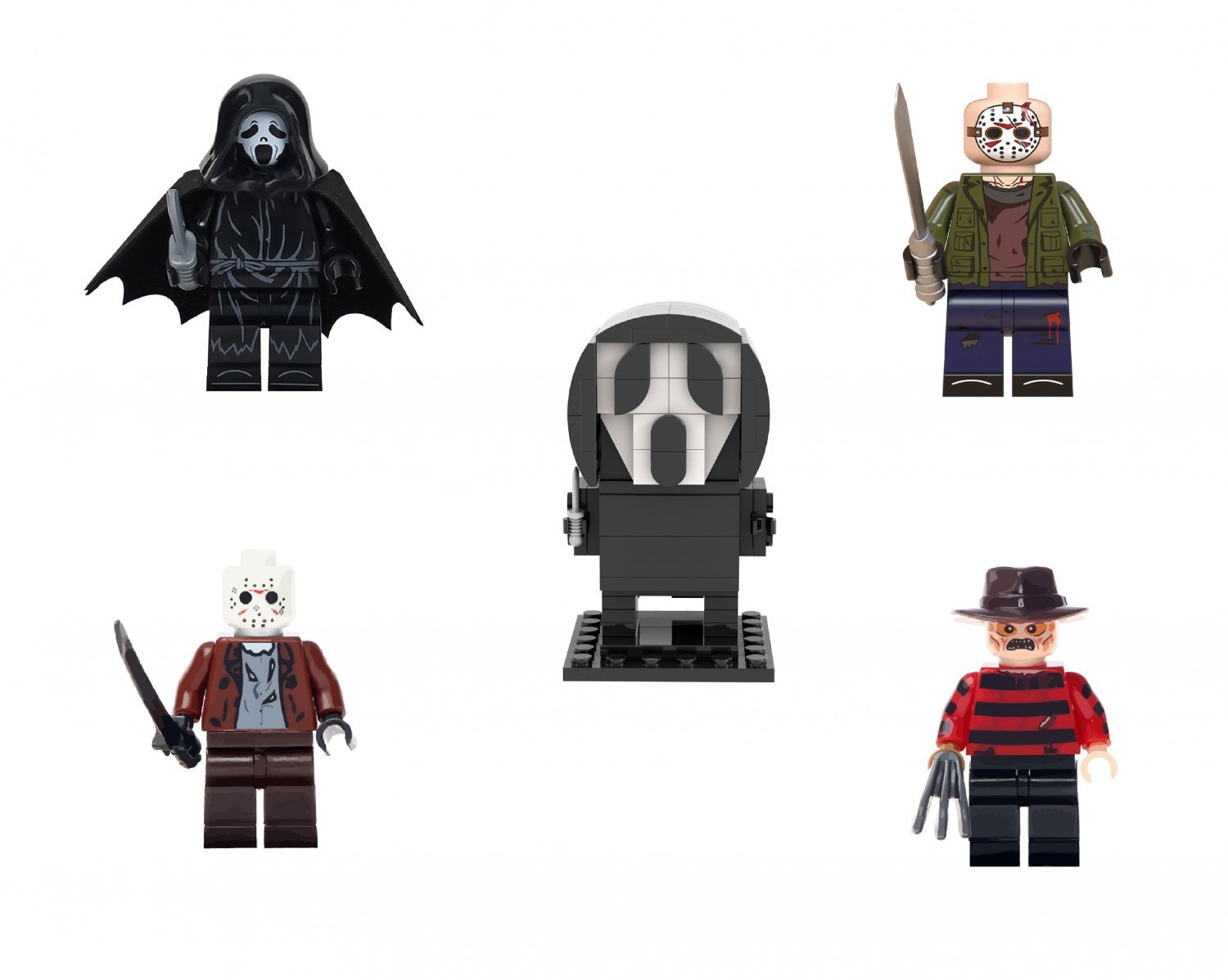 Scream Killer Jason Freddy Krueger Minifigures Compatible Lego Hallowe