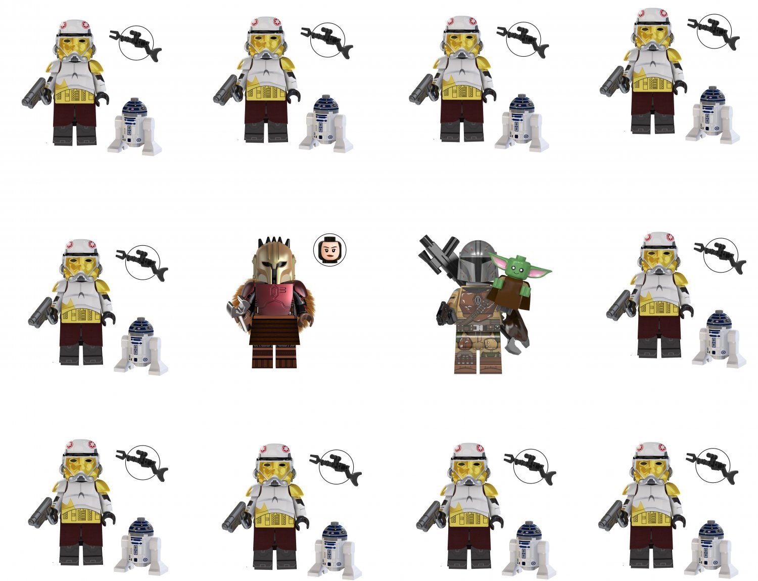 Captain Enoch The Armorer Mandalorian Minifigures Compatible Lego The