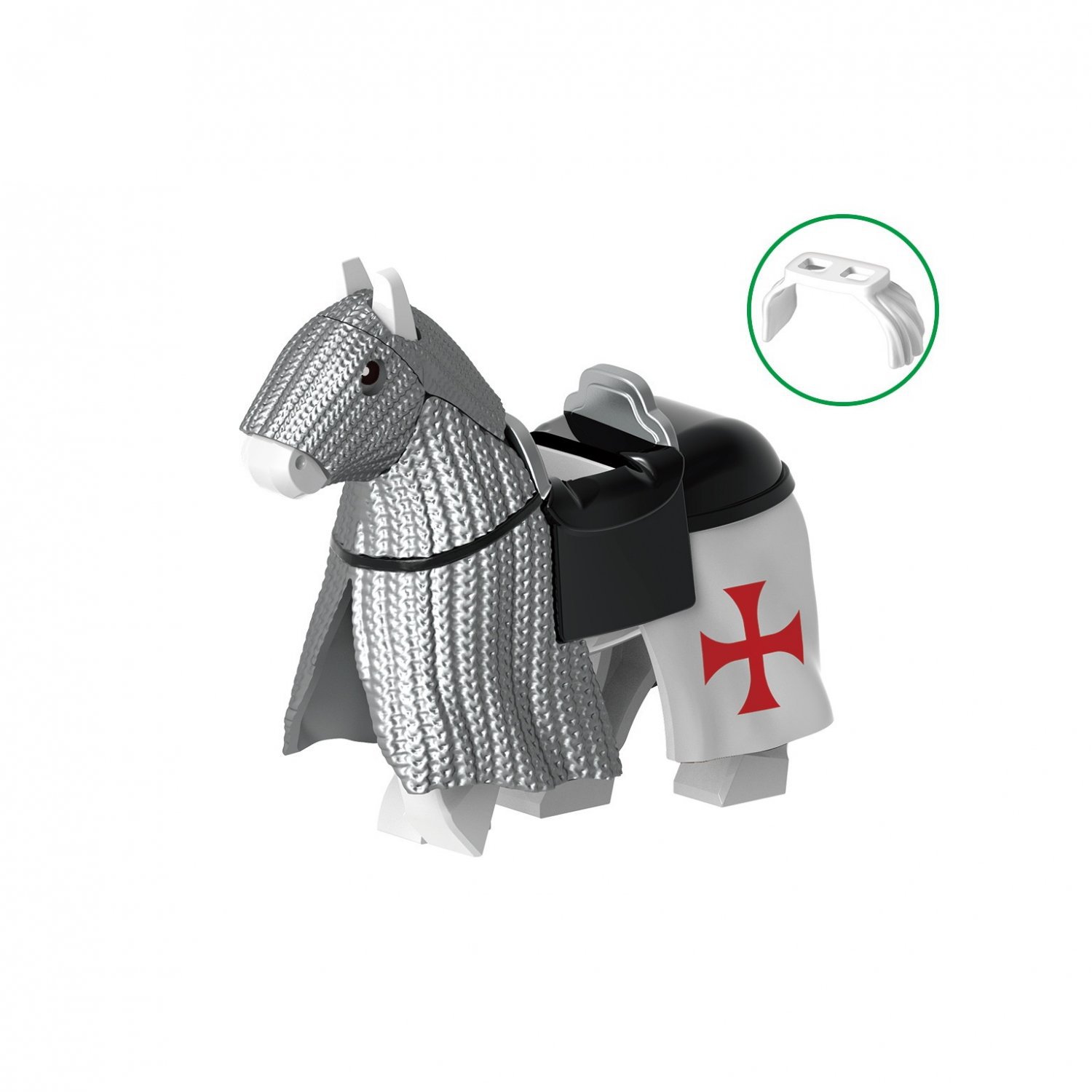Templar War Horse Minifigures Compatible Lego Medieval Knight Minifigu