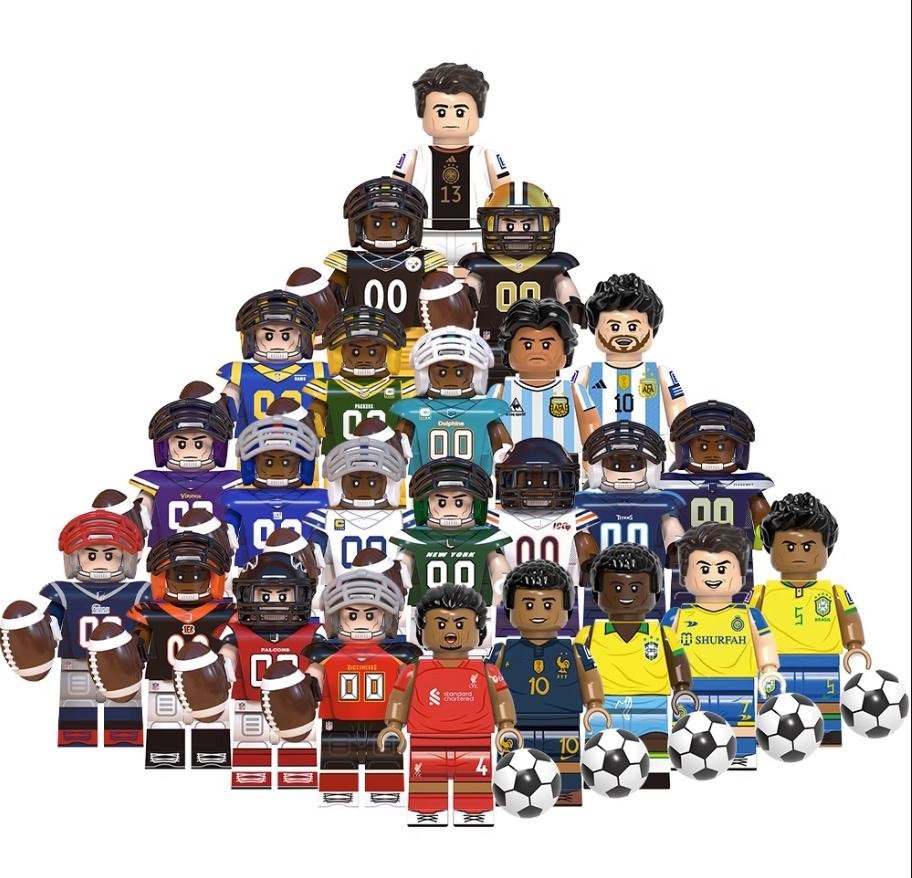 Football American football Rugby Minifigures Compatible Lego Sport Set