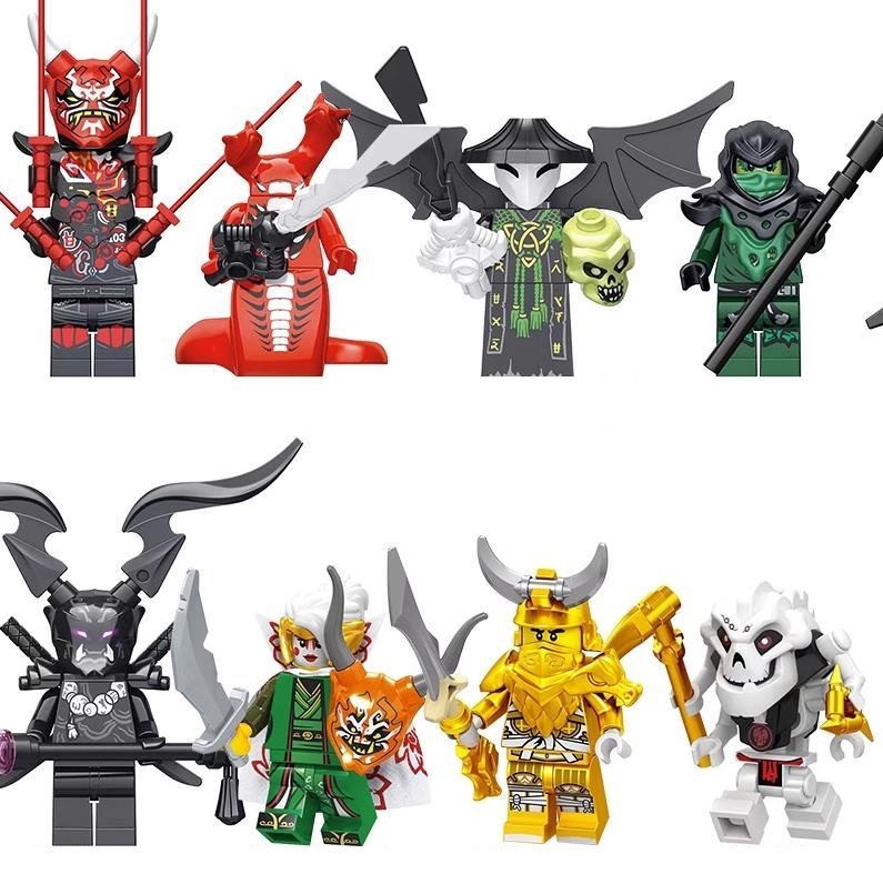 The Golden Dragon Harumi Skull Sorcerer Villain Omega Minifigures Comp