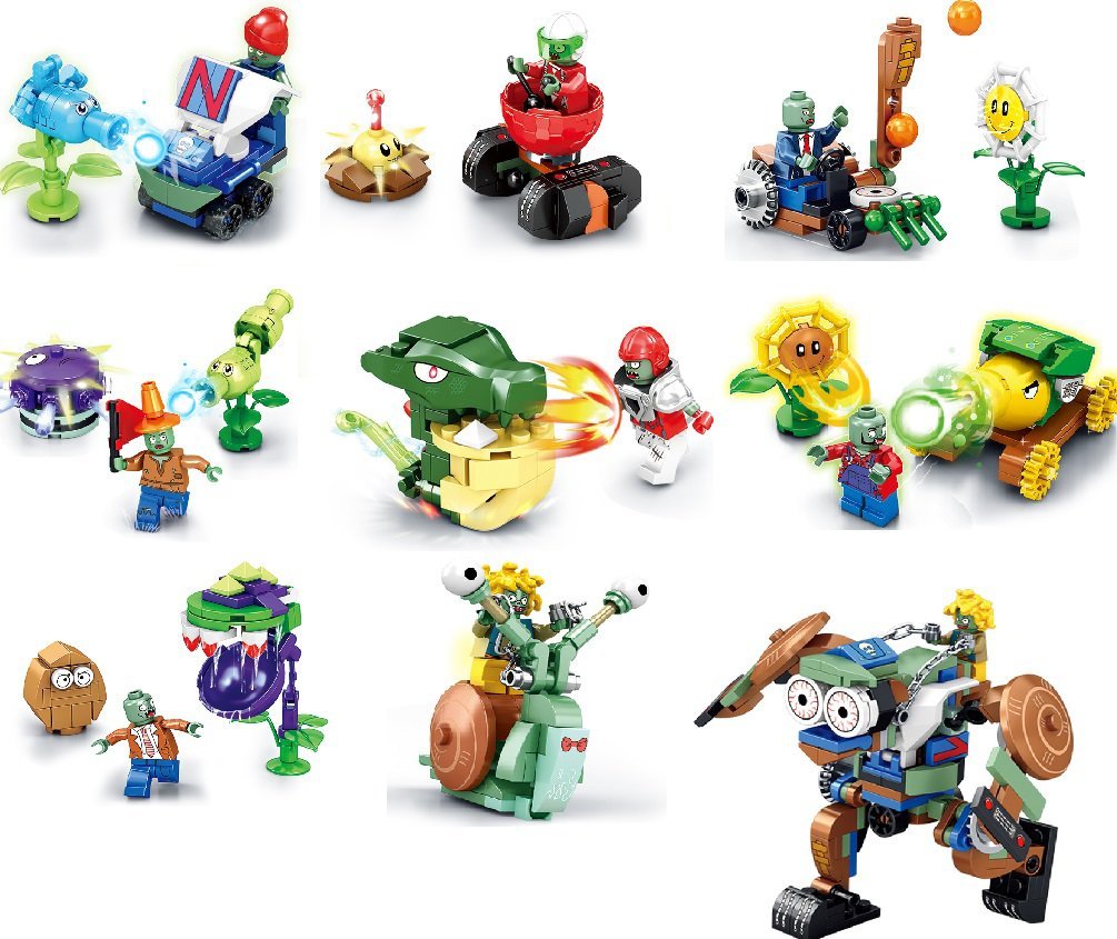8in1 Plants vs. Zombies Mecha Minifigures Compatible Lego Game Set