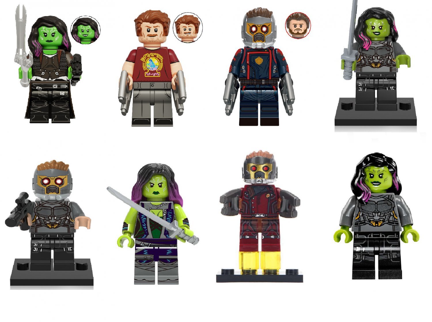 Star-Lord and Gamora Minifigures Compatible Lego Guardians of the Gala