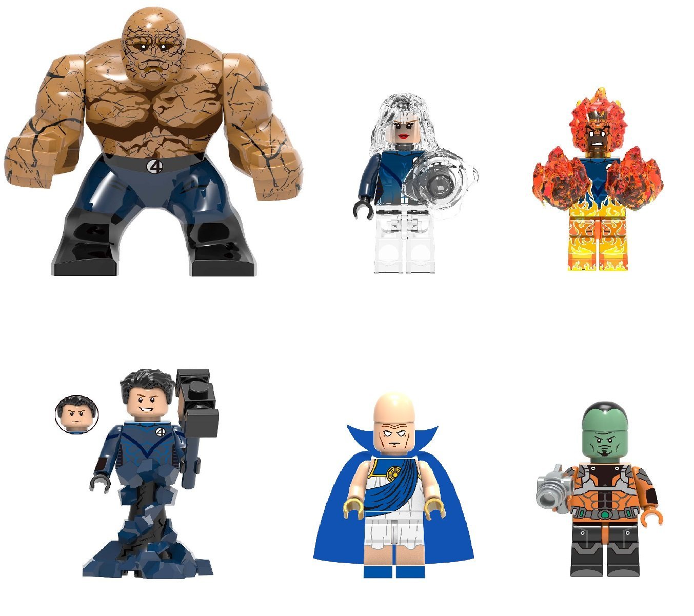 Wbserver and Fantastic Four Minifigures Compatible Lego Super Hero 202
