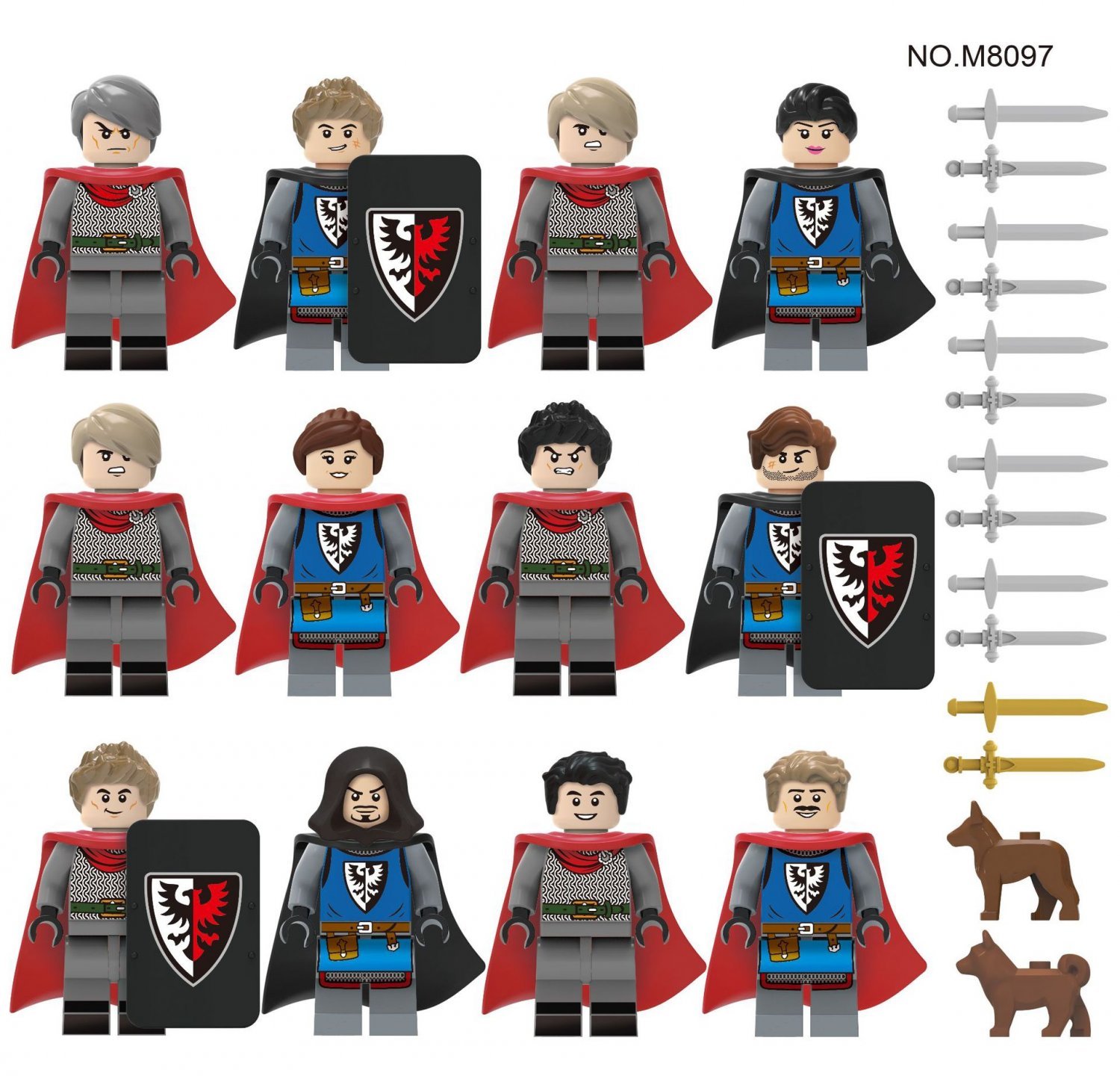 Western Roman Empire guard Minifigures Compatible Lego Medieval Knight