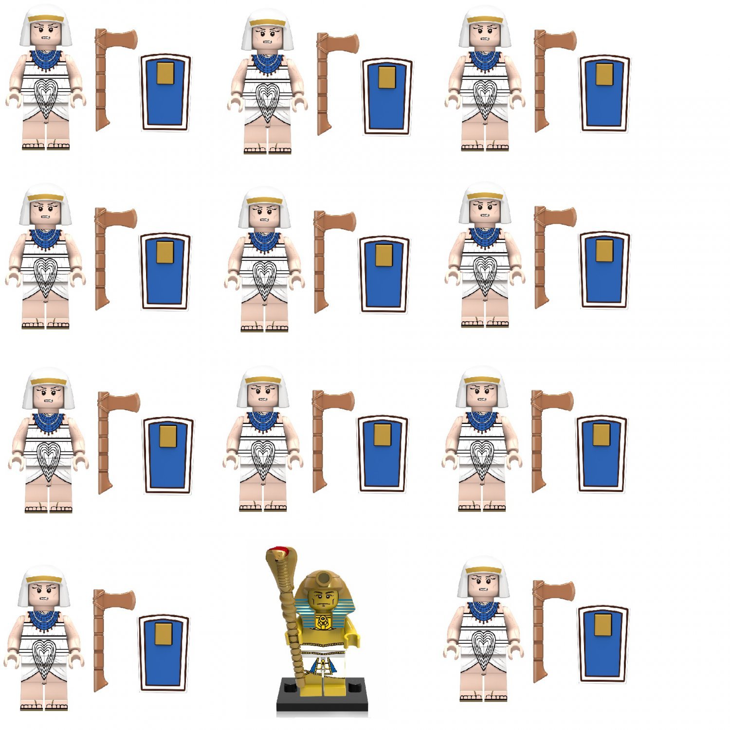 Egyptian Infantry Pharaoh Minifigures Compatible Lego Ancient Egypt Se
