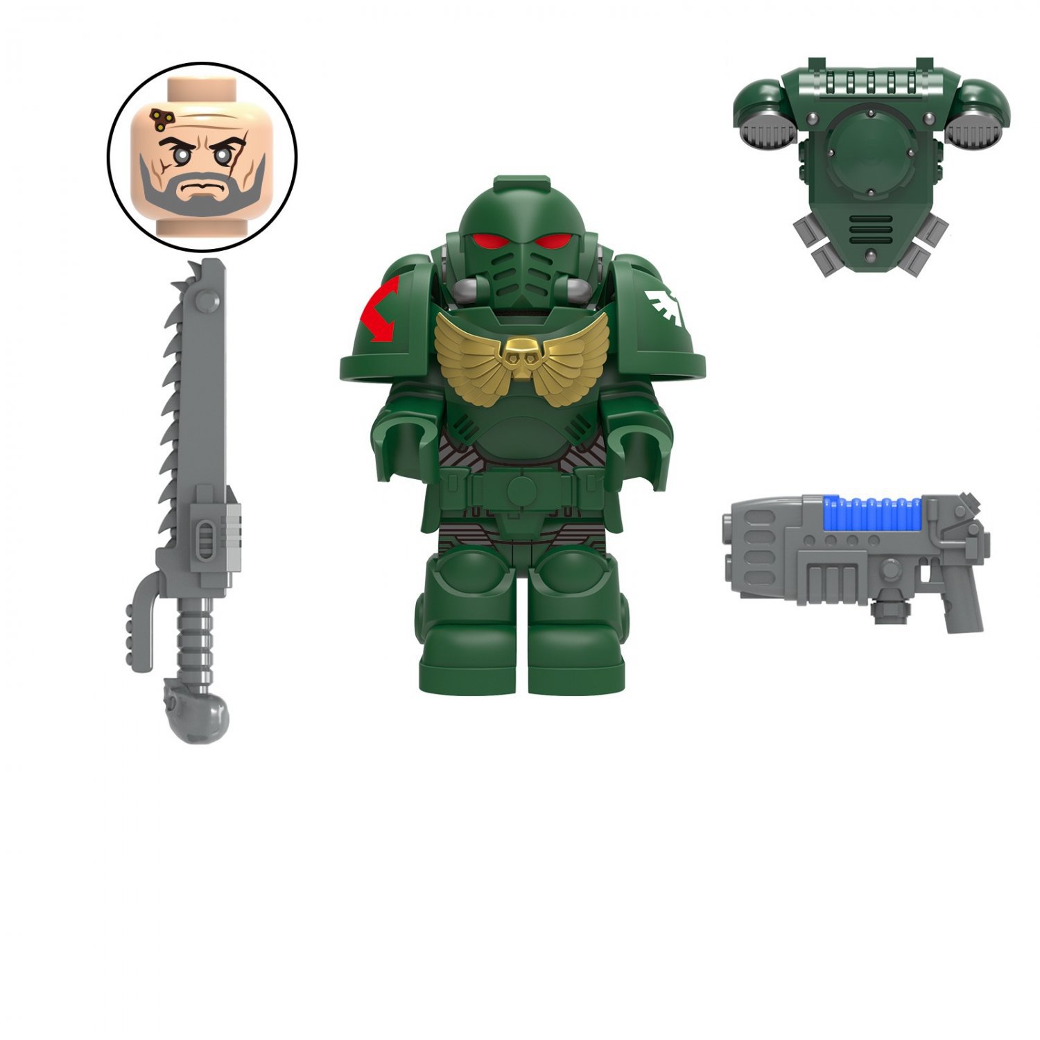 Dark Angels Minifigures Compatible Compatible Lego Space Marines Minif