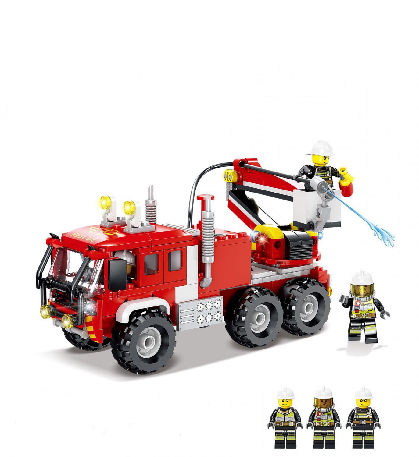 Airport Crash Fire Vehicle Fireman Minifigures Compatible Lego Aircraf