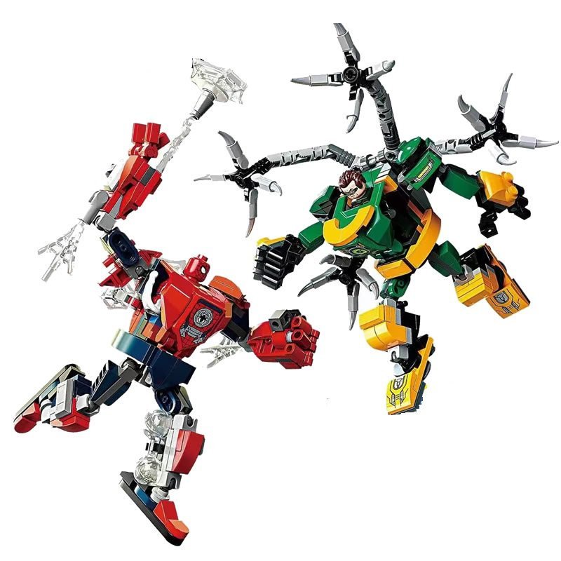 Spider-Man Mecha and Doctor Octopus Mecha Minifigures Compatible Lego