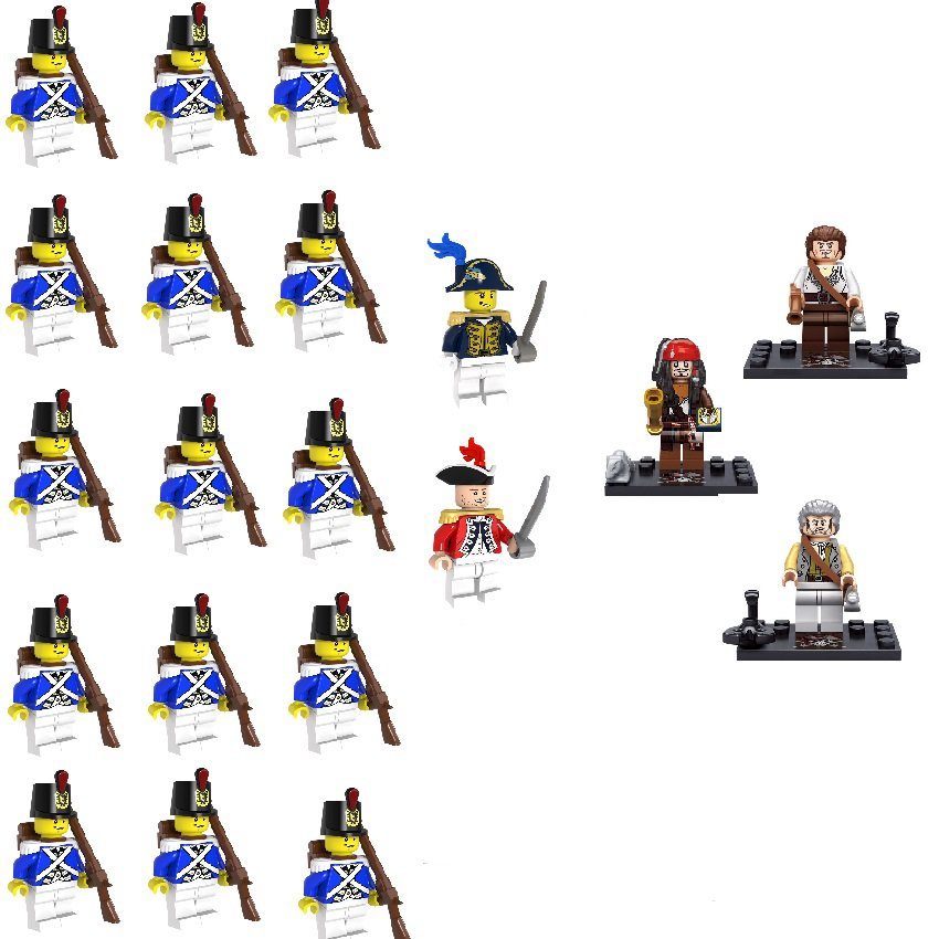Cutler Beckett Royal Navy Jack Minifigures Compatible Lego Curse of th