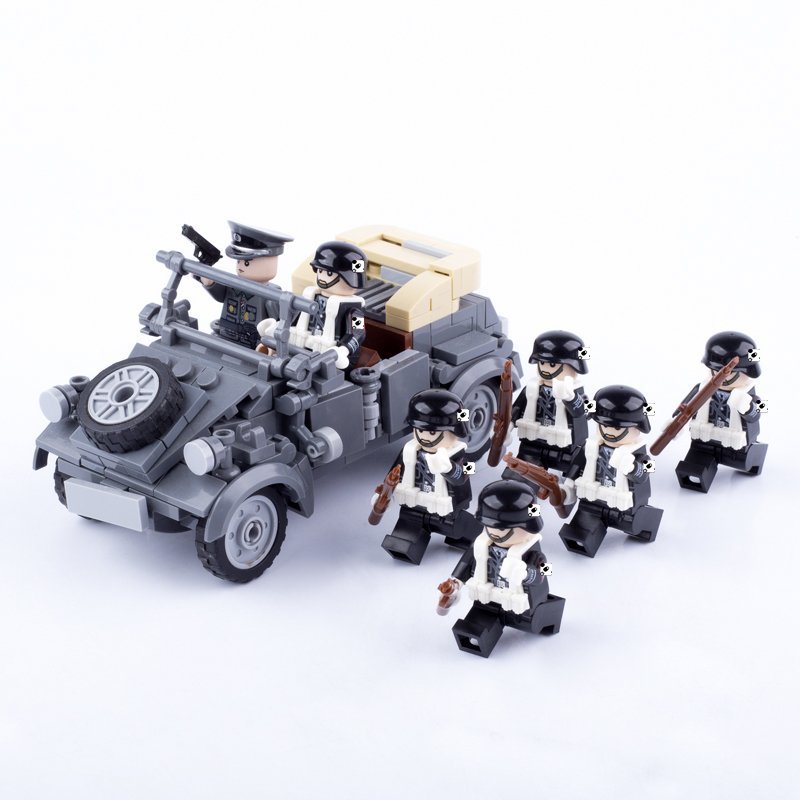 German Officer Car SS Soldier Minifigures Compatible Lego WW2 German S