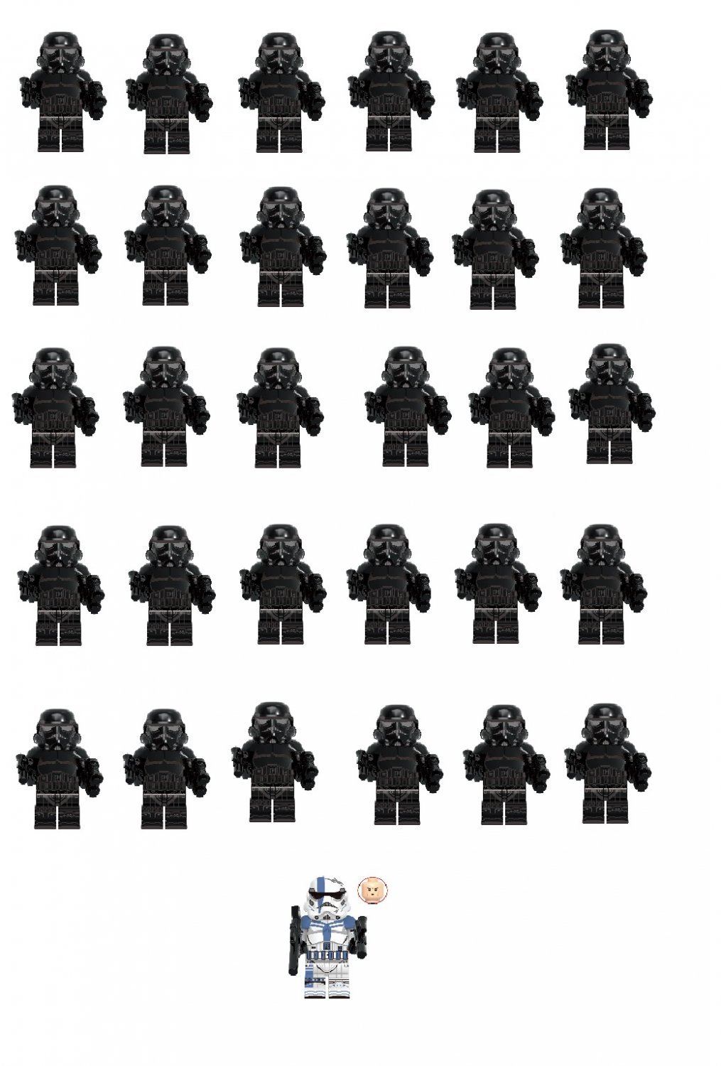 31pcs Shadow Troopers Imperial Stormtrooper Commander Minifigures Comp